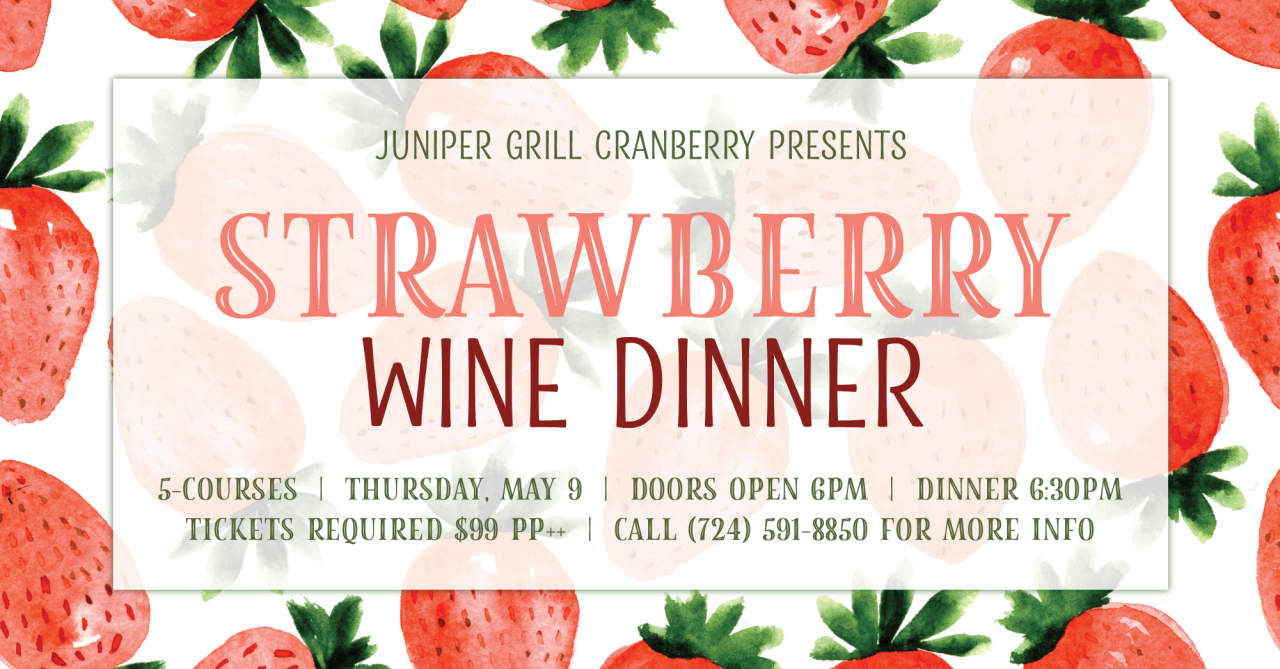 Wine Menu – Cranberry - Juniper Grill